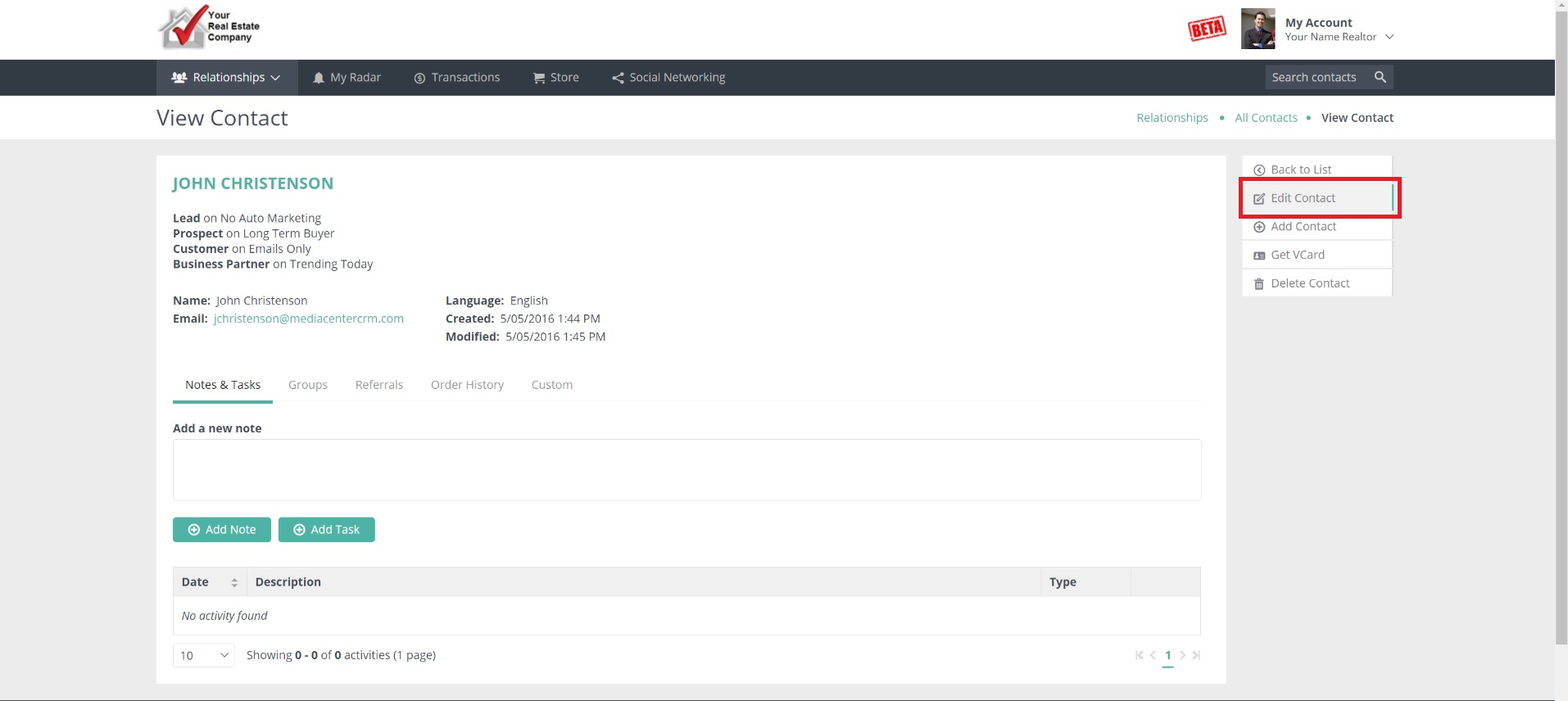 How do I Edit a Contact’s Record? – Usherpa for Realtors